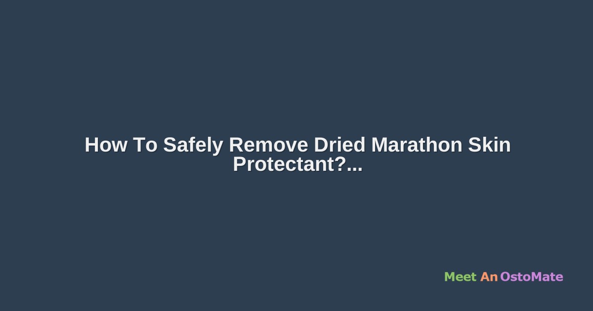 How To Safely Remove Dried Marathon Skin Protectant?